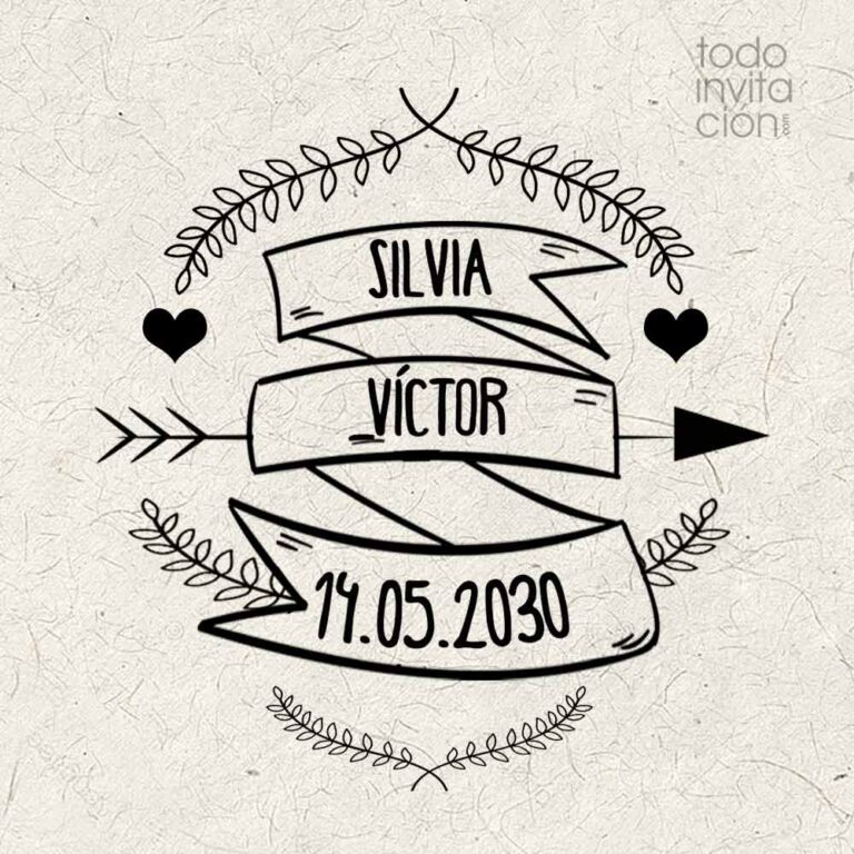 SELLO PARA BODAS "BANDEROLA" Todoinvitacion