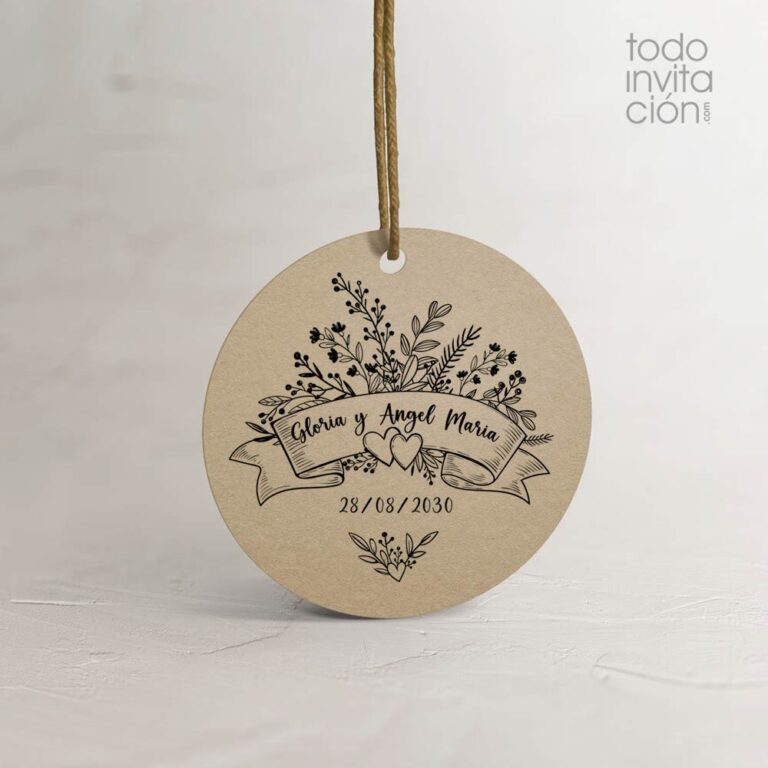 SELLO PARA BODAS "BANDA FLORES" Todoinvitacion