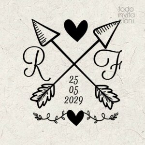SELLO PARA BODAS "FLECHAS" Todoinvitacion
