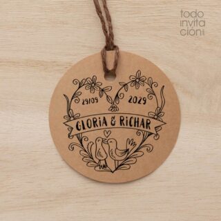 SELLO PARA BODAS «CORAZÓN PALOMAS» – Todoinvitacion- invitaciones y detalles originales